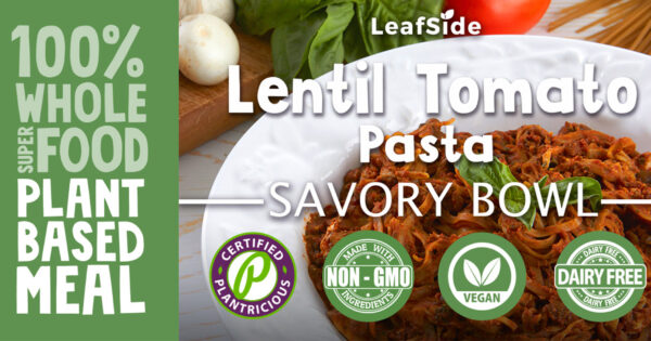 Lentil Tomato Pasta Savory-Bowl – LeafSide