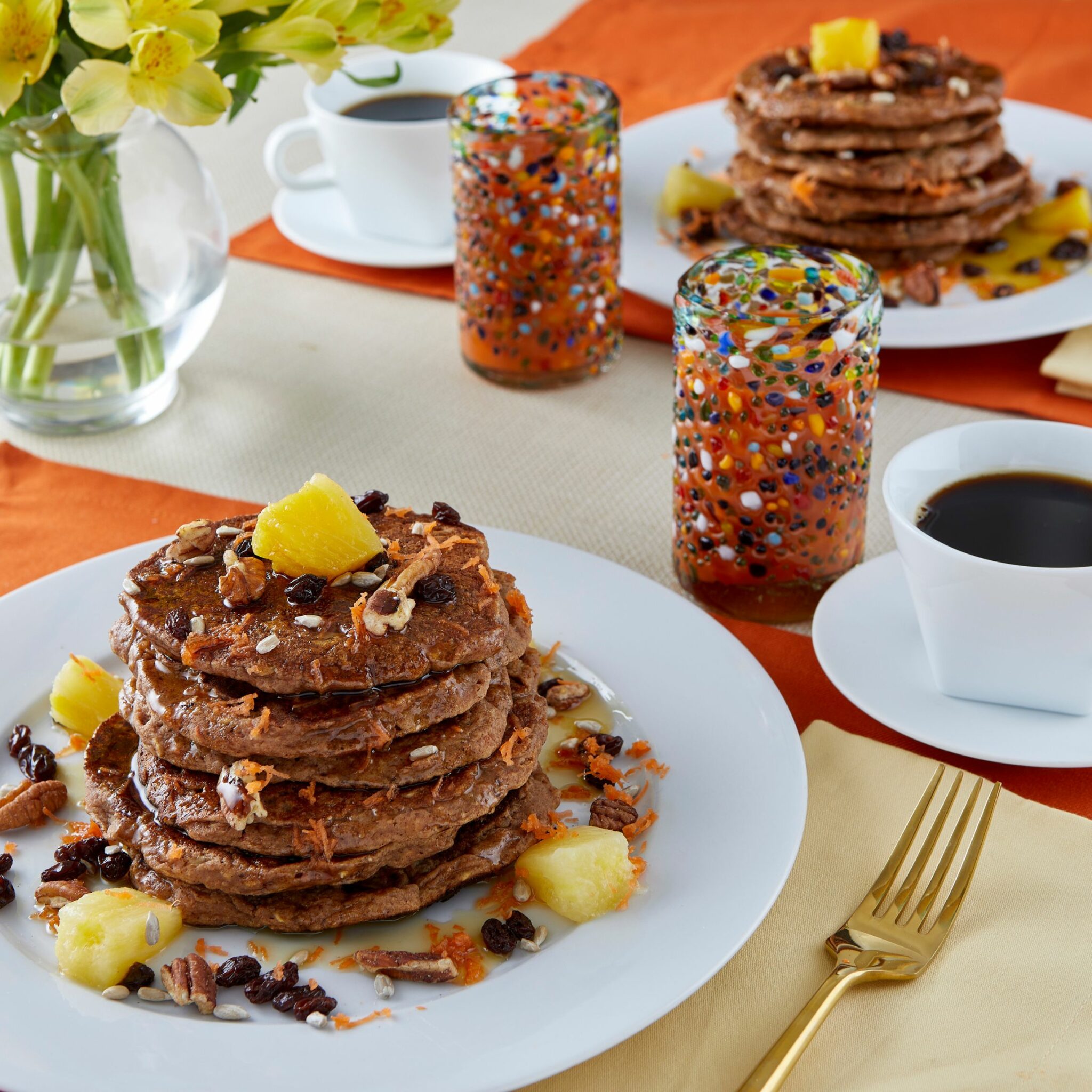 Puffy Power Pancakes - LeafSide