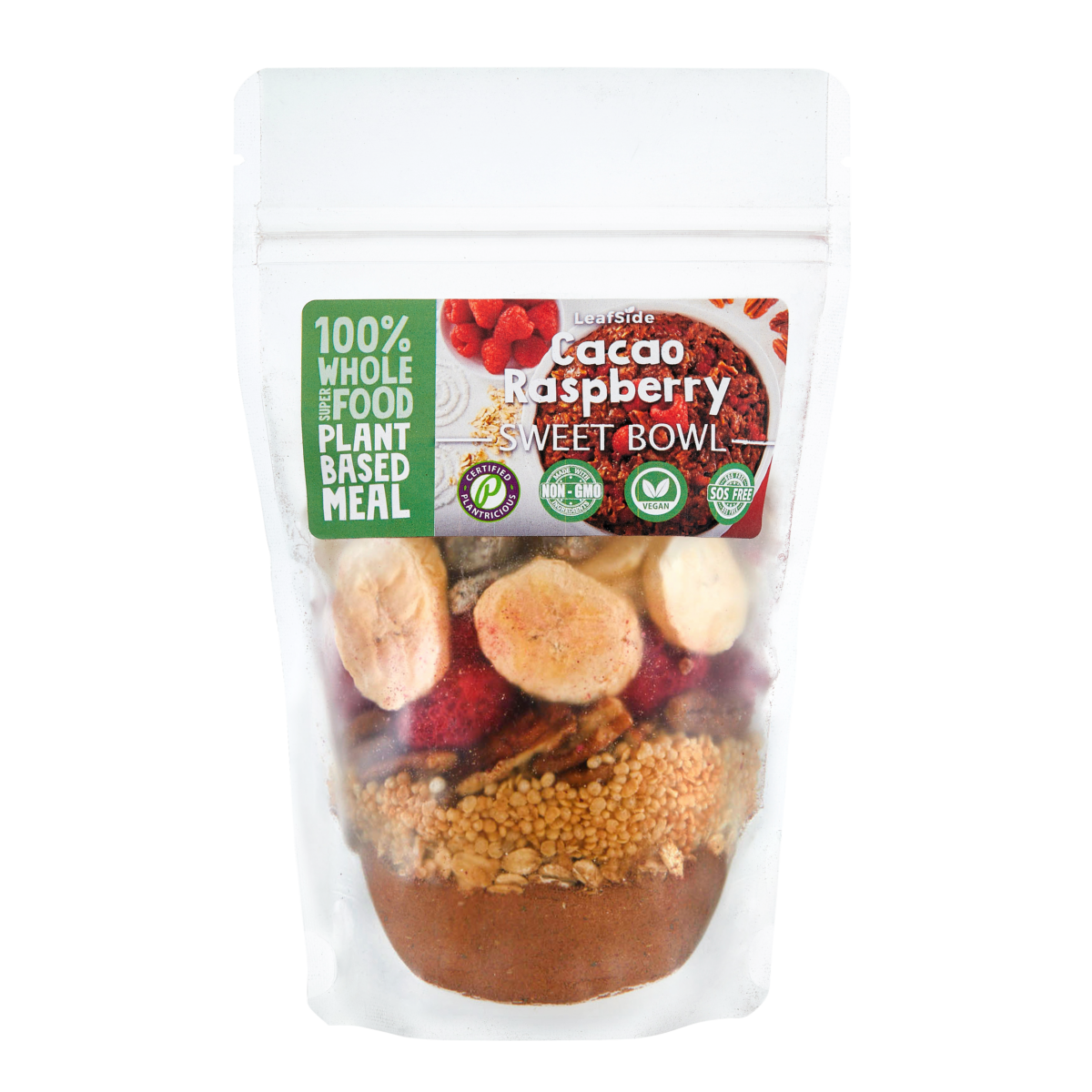 Cacao Raspberry Sweet-Bowl - LeafSide