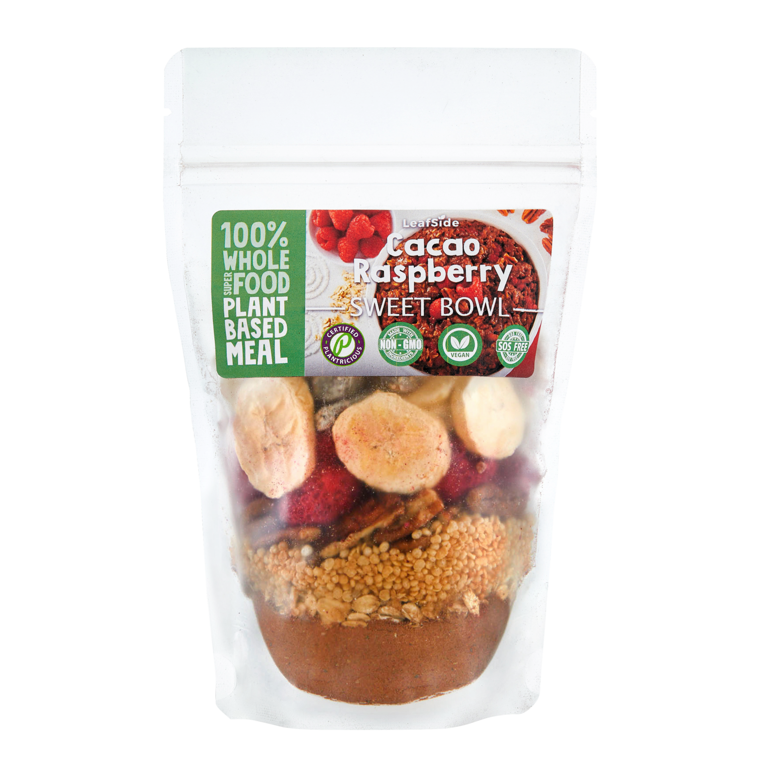 Cacao Raspberry Sweet-Bowl - LeafSide